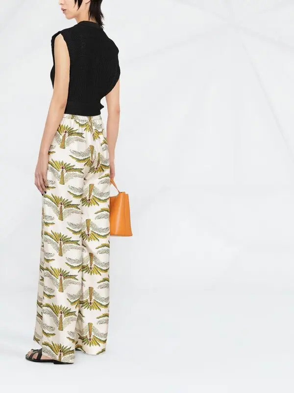 FERRAGAMO Intarsia-knit Cropped Top
