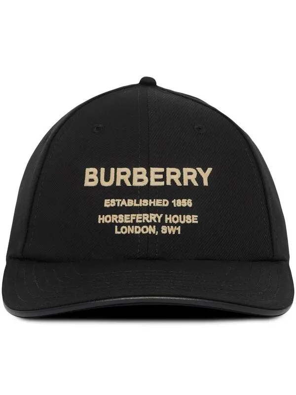 BURBERRY HORSEFEERRY HOUSE キャップ M Burberry Horseferry-Motif Baseball Cap - Black | Editorialist