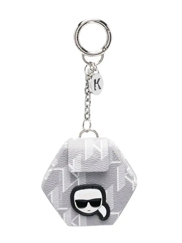 Karl Lagerfeld K/ikonik Mini Pocket Keychain - Grey