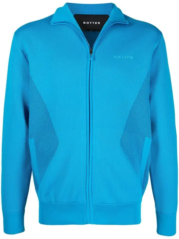 BOTTER Embroidered-logo Zip-up Sweatshirt - Blue