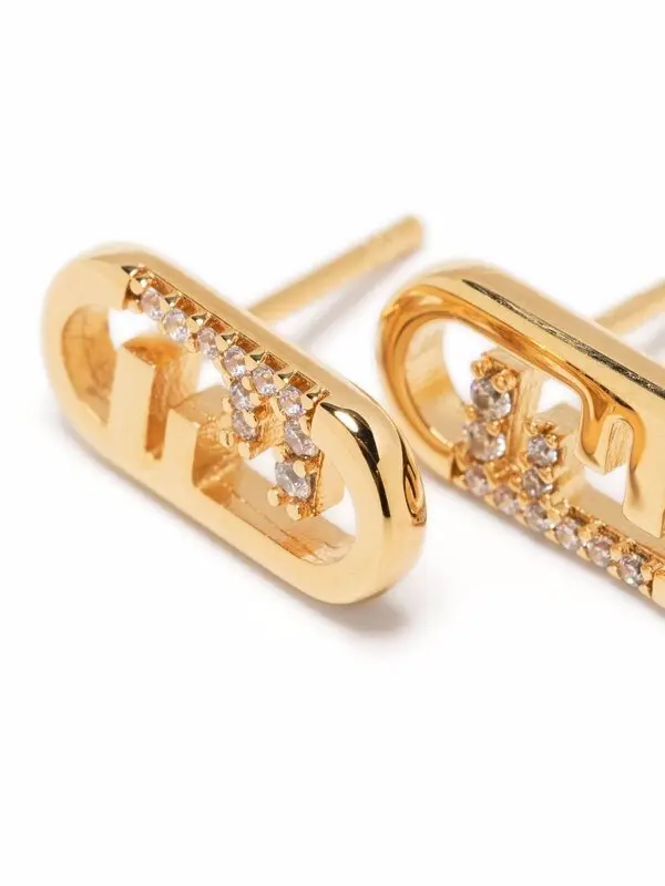 Fendi O'lock Crystal-embellished Earrings