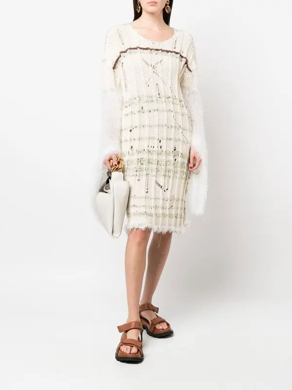 VITELLI Multi-knit Midi Jumper Dress