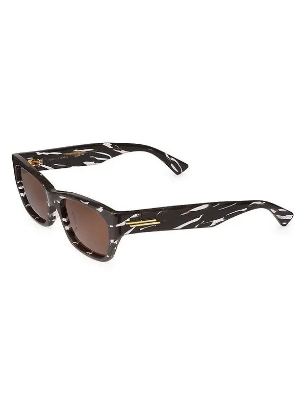 Bottega Veneta Unapologetic 55mm Rectangular Sunglasses