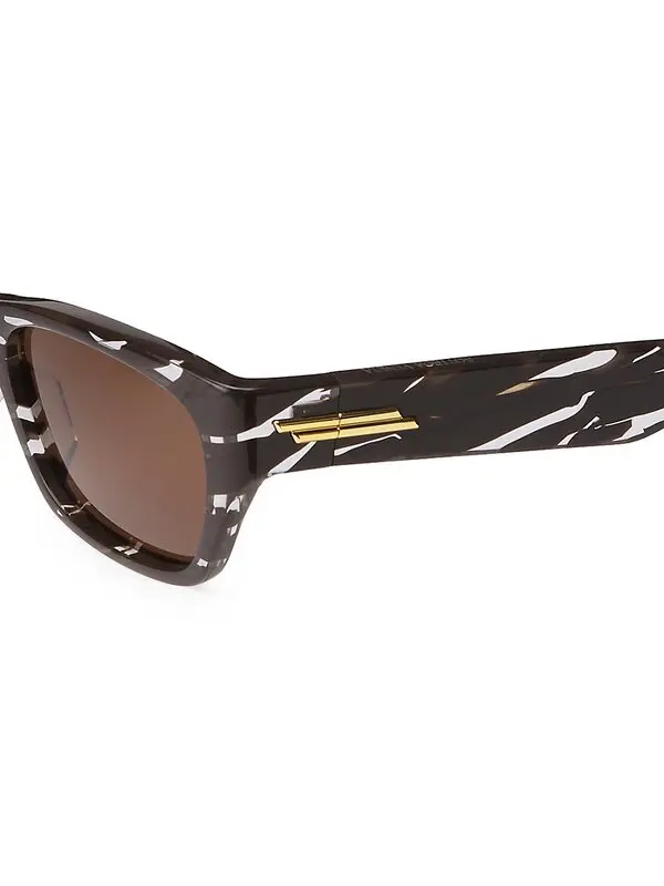 Bottega Veneta Unapologetic 55mm Rectangular Sunglasses