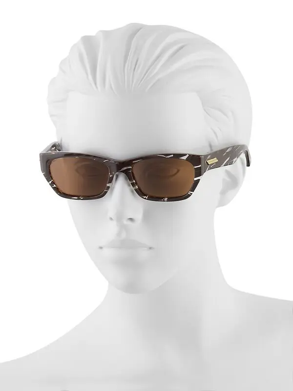 Bottega Veneta Unapologetic 55mm Rectangular Sunglasses