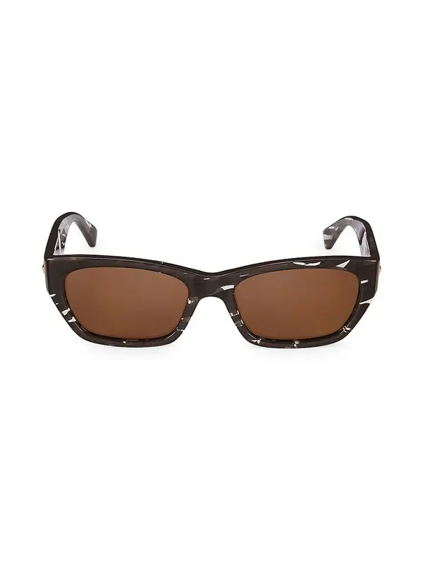 Bottega Veneta Unapologetic 55mm Rectangular Sunglasses