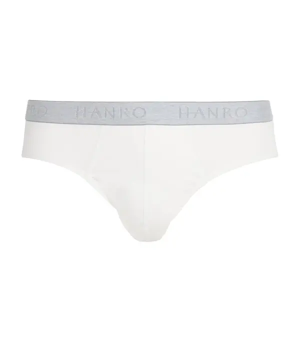 Hanro Cotton-blend Essential Briefs - White