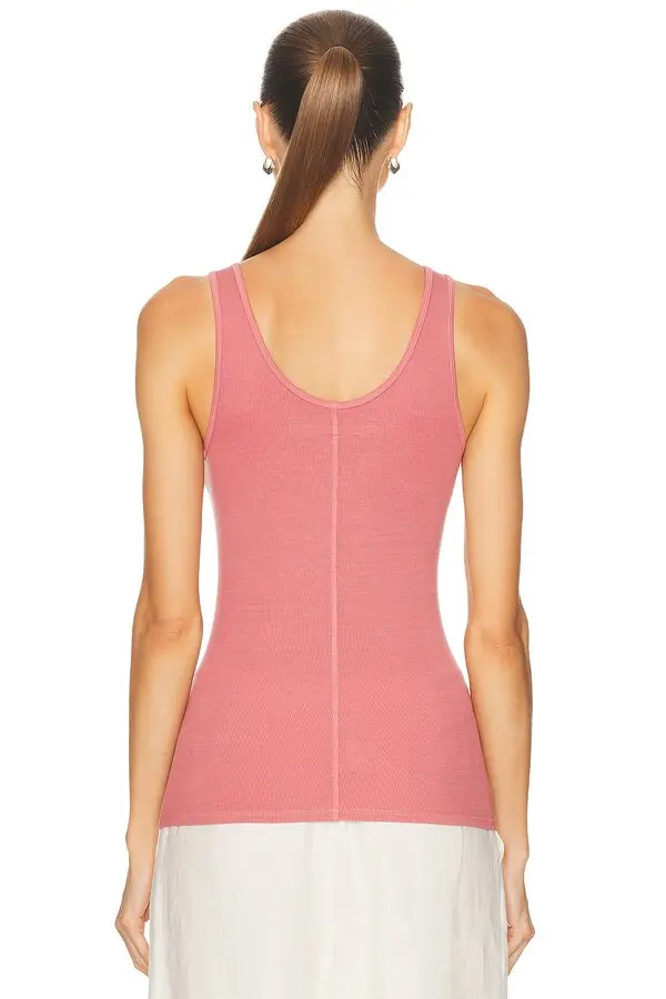 Enza Costa Stretch Silk Knit Tank Top - Rosewood