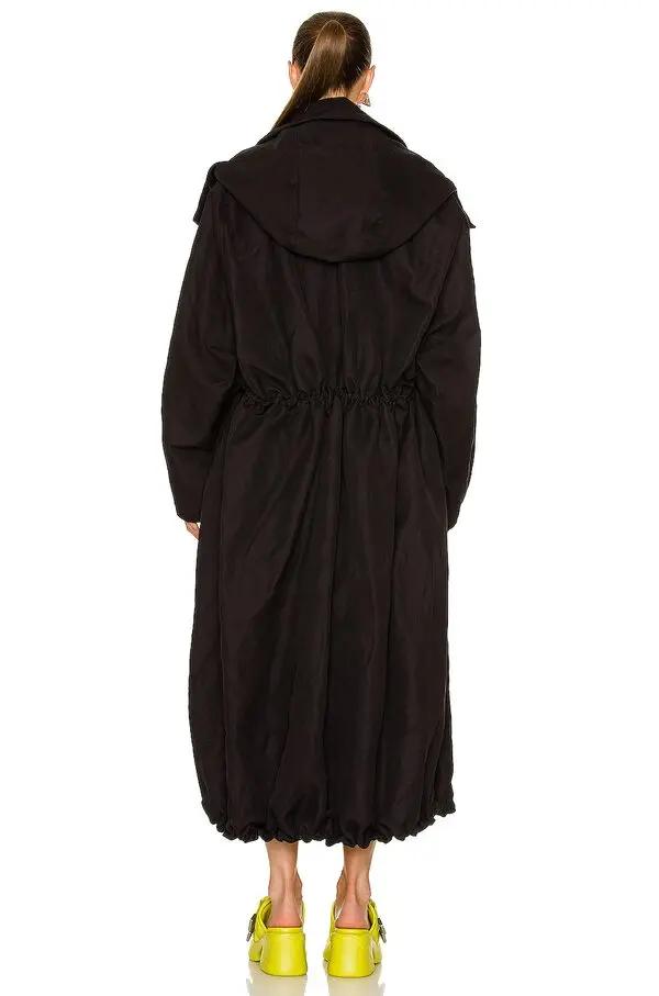 Bottega Veneta Cotton Metal Twill Parka - Black