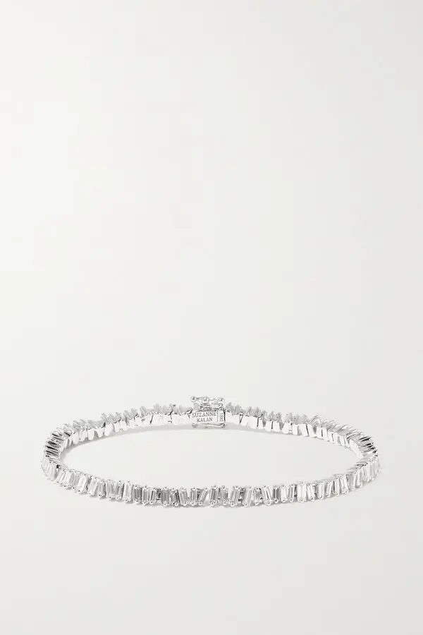 SUZANNE KALAN 18-karat White Diamond Tennis Bracelet