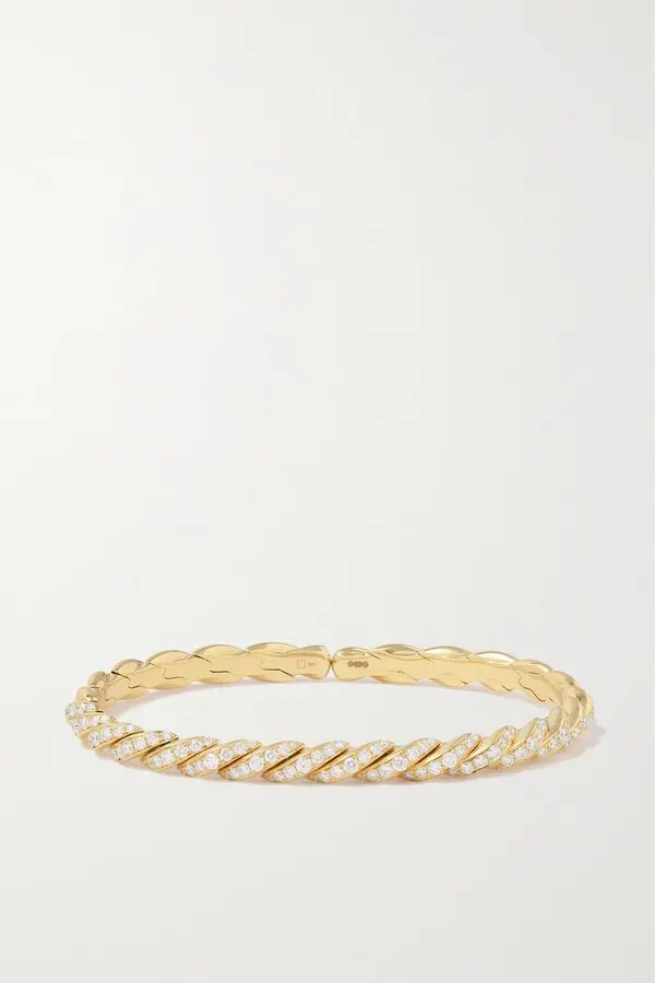 David Yurman Pavéflex 18-karat Diamond Bracelet - Gold