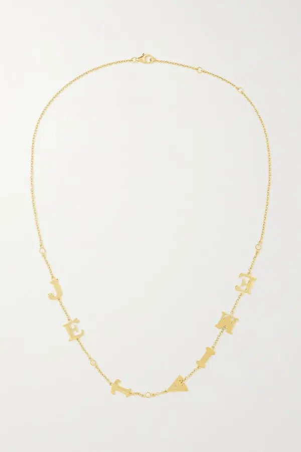 Yvonne Léon Je T'aime 9-karat Diamond Necklace - Gold