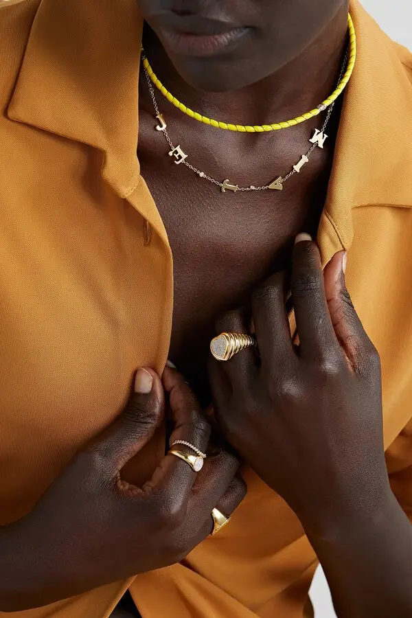 Yvonne Léon Je T'aime 9-karat Diamond Necklace
