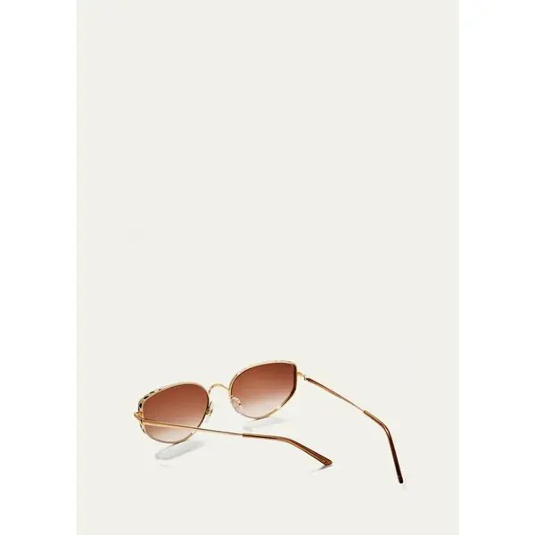 Cartier Panthere Metal Cat-eye Sunglasses