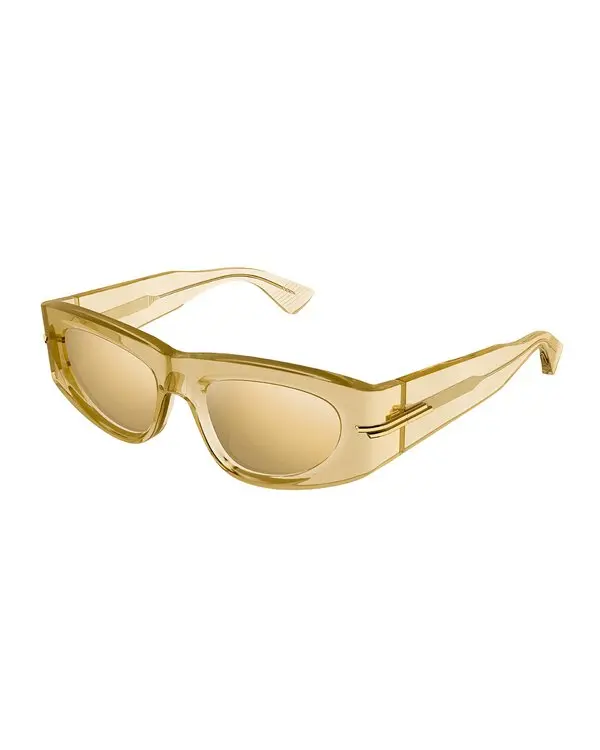 Bottega Veneta Retro Rectangle Acetate Sunglasses