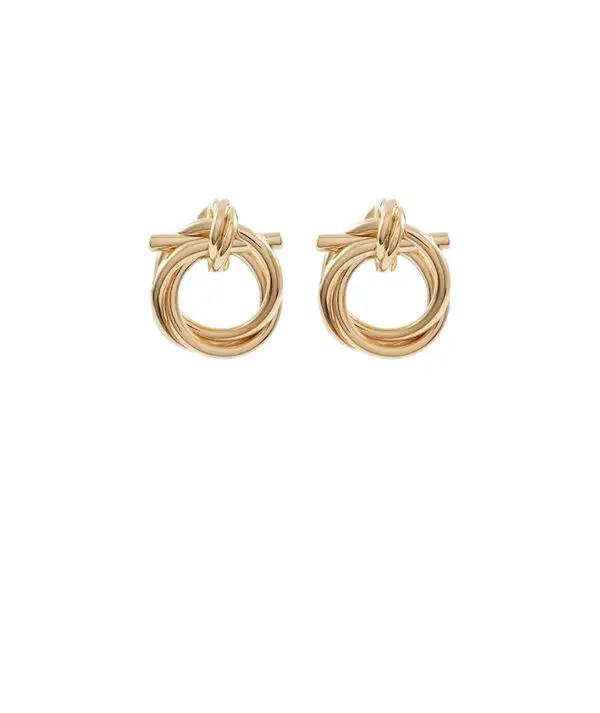 FERRAGAMO Gancio Rope Stud Earrings - Gold