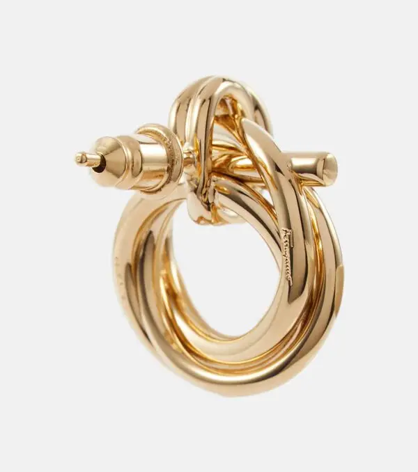 FERRAGAMO Gancio Rope Stud Earrings - Gold