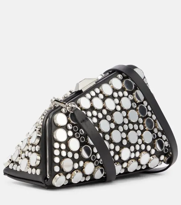 Attico Midnight Mini Studded Leather Clutch - Multicoloured