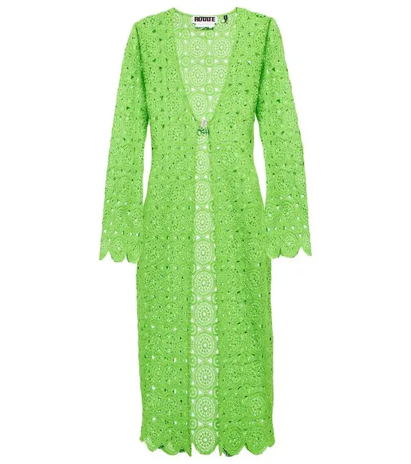 Remain Birger Christensen Kwamie Crochet Beach Cover-up - Green