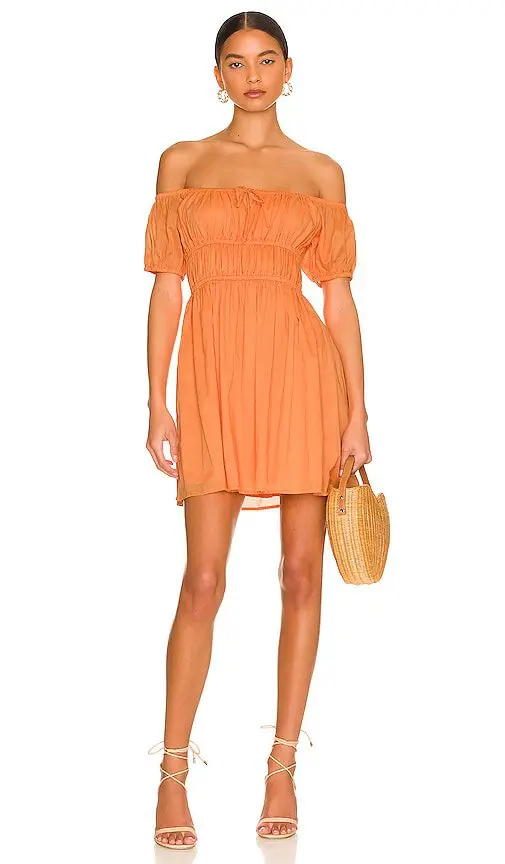 Faithfull The Brand Viola Mini Dress In Orange