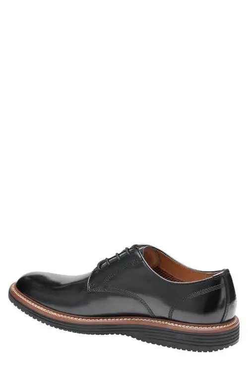 Johnston & Murphy Upton Plain Toe Derby - Black Full Grain Bl