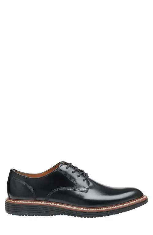 Johnston & Murphy Upton Plain Toe Derby - Black Full Grain Bl