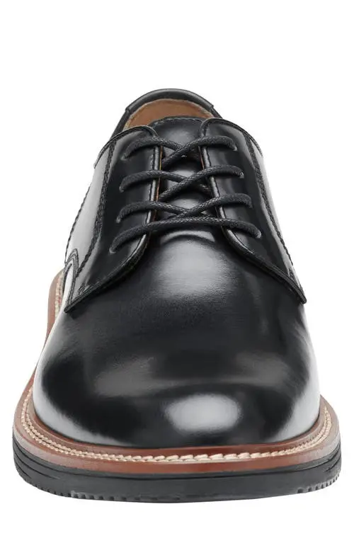 Johnston & Murphy Upton Plain Toe Derby - Black Full Grain Bl
