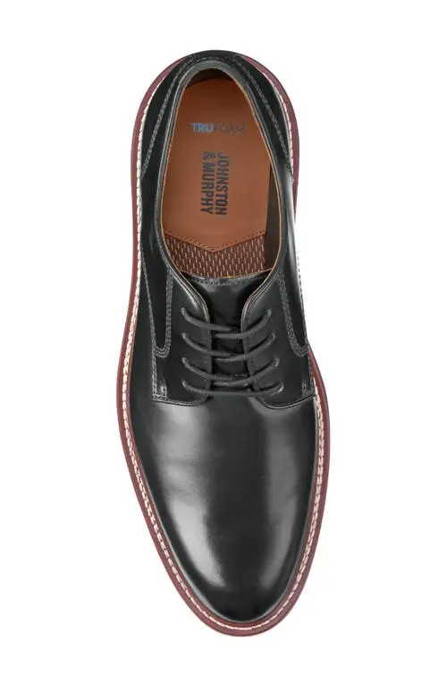 Johnston & Murphy Upton Plain Toe Derby - Black Full Grain Bl