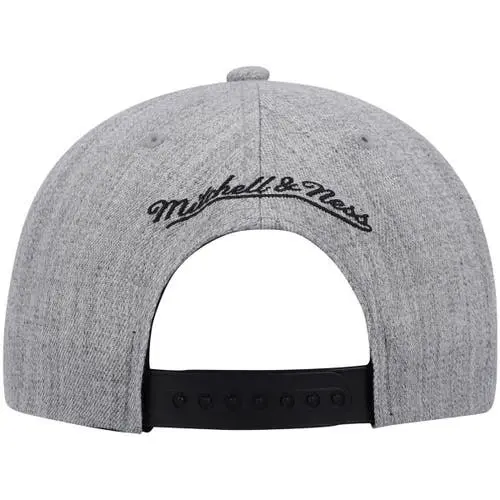 Mitchell & Ness Heathered Gray Philadelphia 76ers Hardwood Classics Team 2.0 Snapback Hat