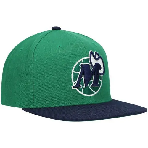 Mitchell & Ness Navy Dallas Mavericks Hardwood Classics Team Two-tone 2.0 Snapback Hat