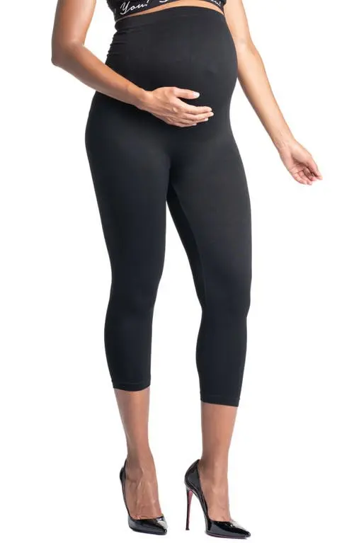 PREGGO LEGGINGS Maternity Crop Leggings - Black