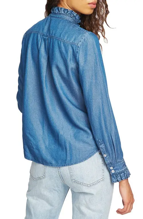 COURT & ROWE Ruffle Tencel® Lyocell Shirt