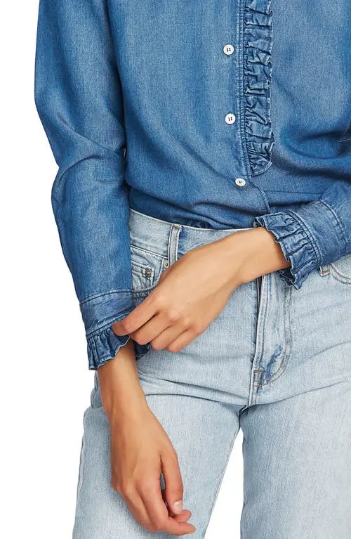 COURT & ROWE Ruffle Tencel® Lyocell Shirt