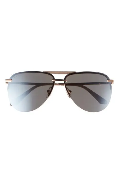 DIFF Tahoe 65mm Oversized Aviator Sunglasses - Gold / Silver
