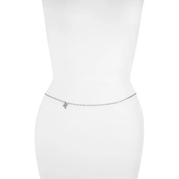 VIDAKUSH Mushroom Charm Chain Belt - Silver