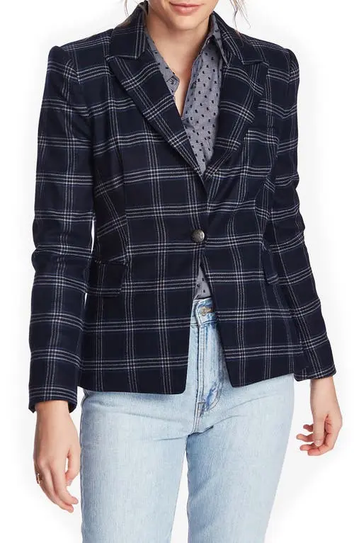 COURT & ROWE Plaid One-button Blazer