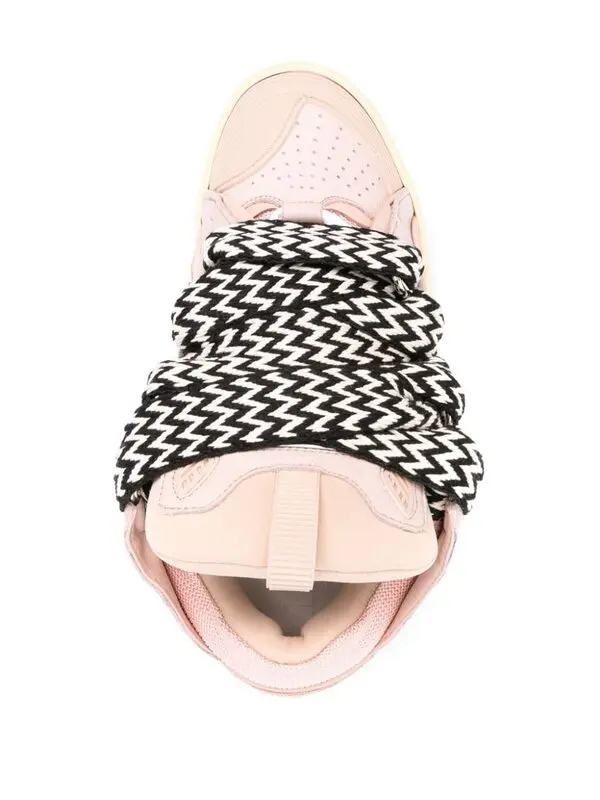 LANVIN Curb Lace-up Sneakers - Pink
