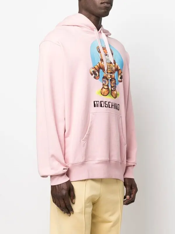 Moschino Teddy Bear-print Hoodie - Pink