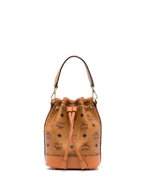 Mcm Mini Dessau Bucket Bag - Brown