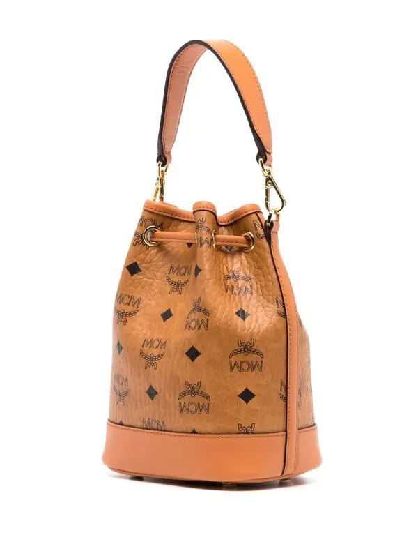 Mcm Mini Dessau Bucket Bag - Brown