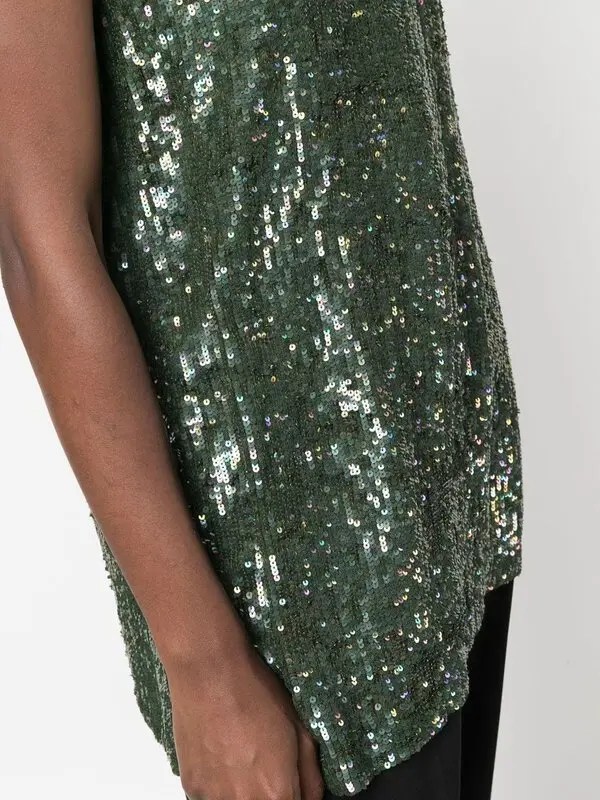 P.a.r.o.s.h Sequin-embellished Top - Green