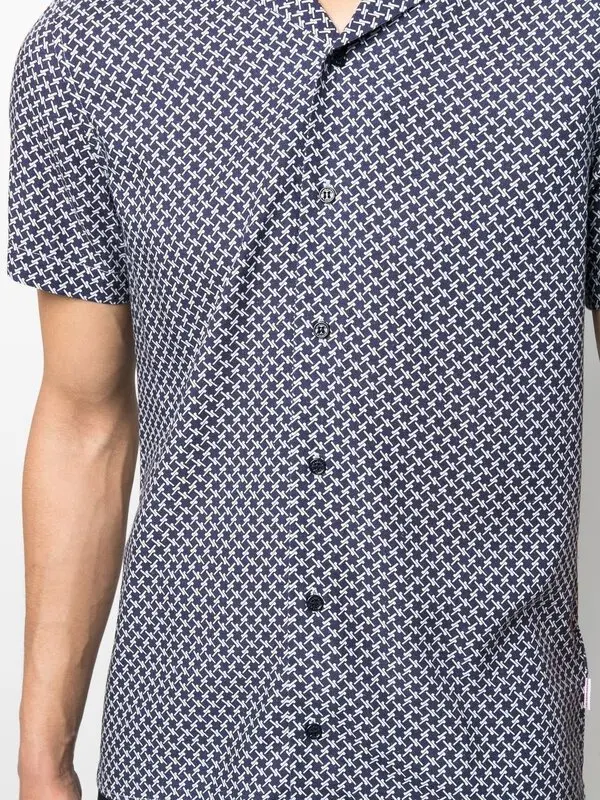 Orlebar Brown All-over Graphic-print Shirt - Blue