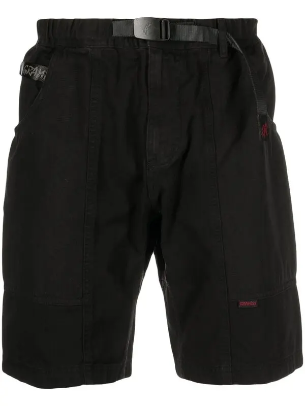 Gramicci Buckled-waistband Detail Shorts - Black