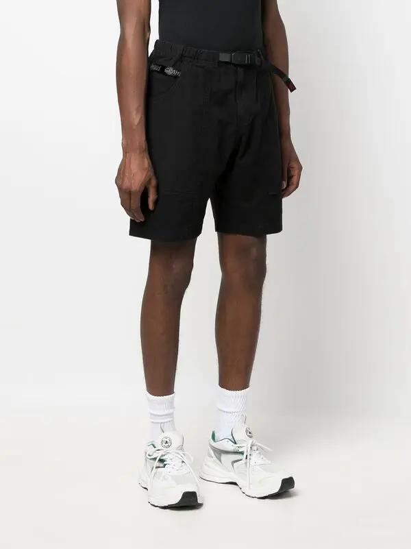 Gramicci Buckled-waistband Detail Shorts - Black