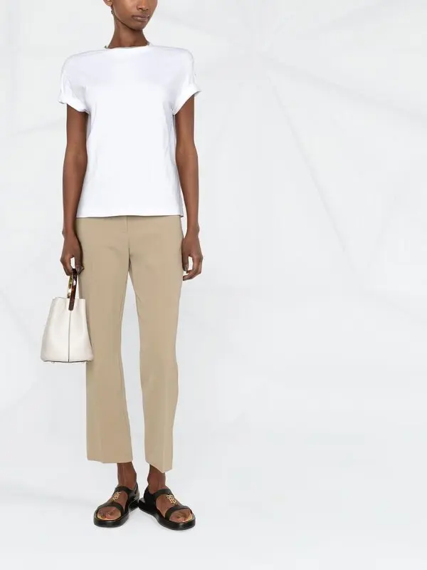 Brunello Cucinelli Chain-trim Round-neck T-shirt - White