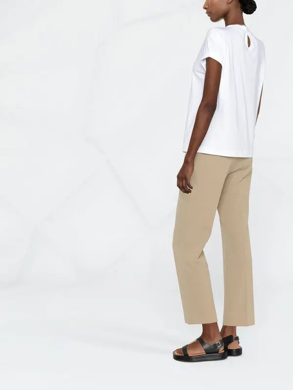 Brunello Cucinelli Chain-trim Round-neck T-shirt - White