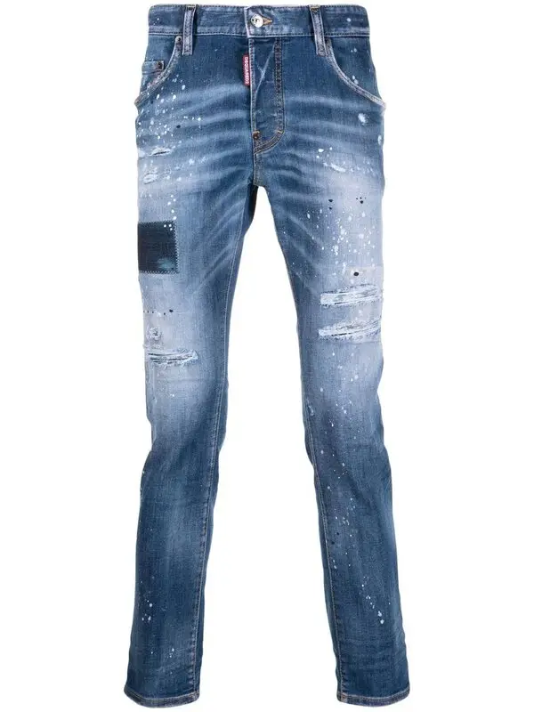 Dsquared2 Ripped Tapered Jeans
