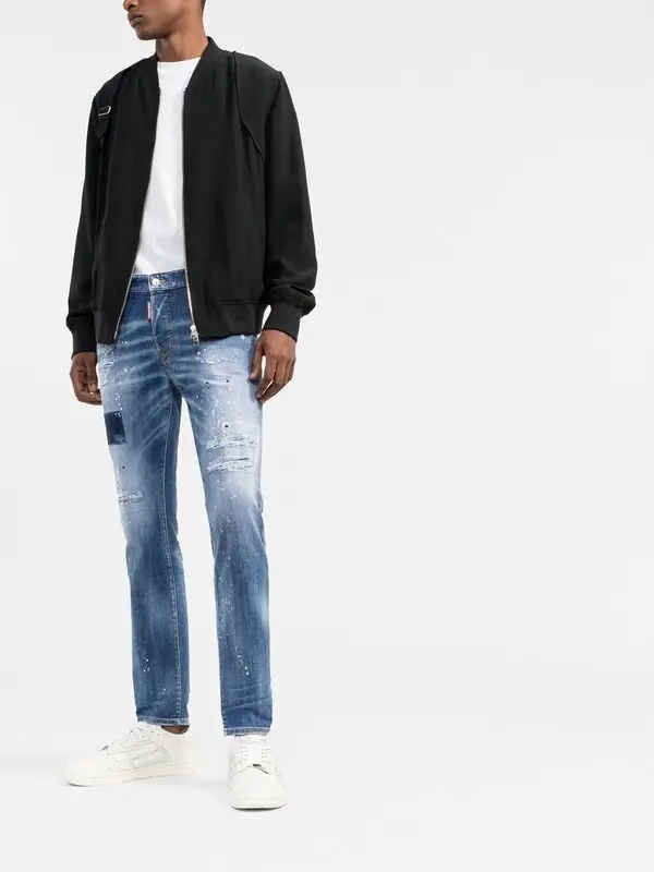 Dsquared2 Ripped Tapered Jeans