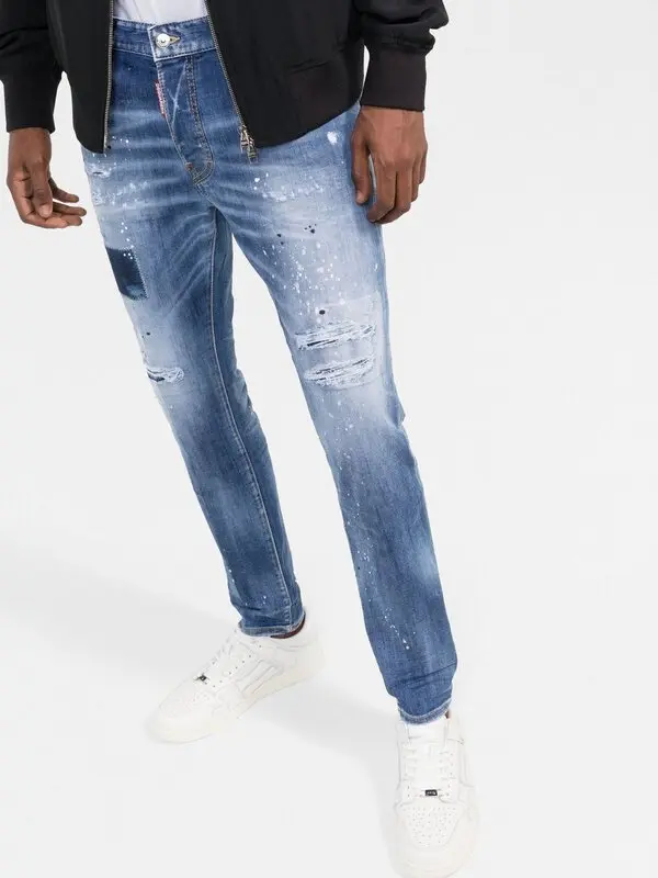 Dsquared2 Ripped Tapered Jeans
