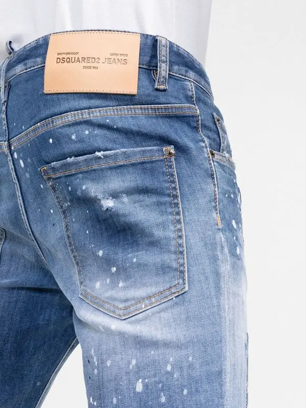 Dsquared2 Ripped Tapered Jeans